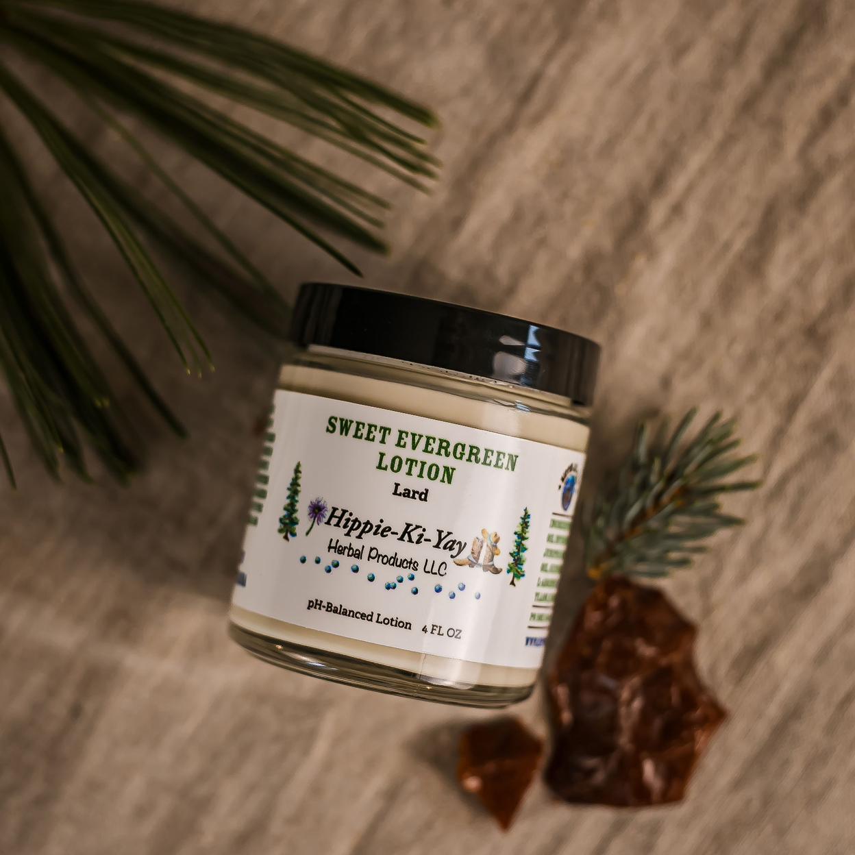 Sweet Evergreen Lotion 4oz - Hippie-Ki-Yay Herbals